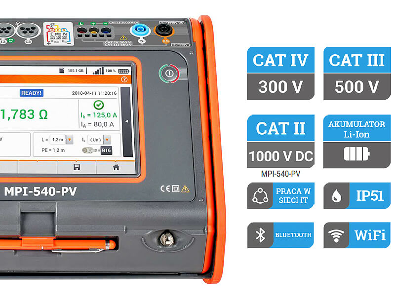 Sonel MPI-540-PV Start Miernik instalacji fotowoltaicznych bez cęgów F-3A