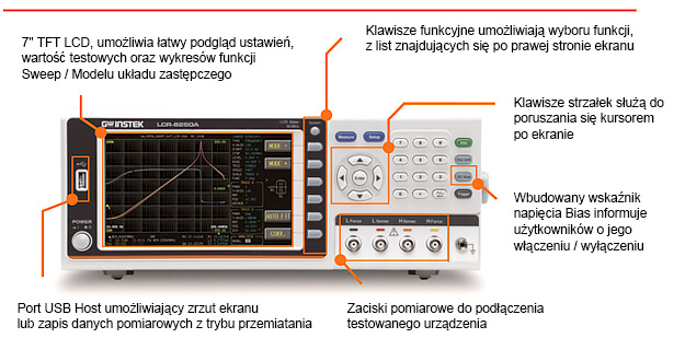 Mostek RLC wysokiej częstotliwości GW Instek LCR-8200A